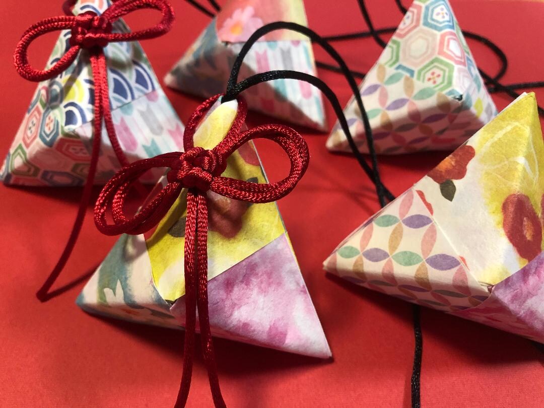 Japanese Origami Sachet, Handmade, Origami Ornament, Cherry Blossoms ...