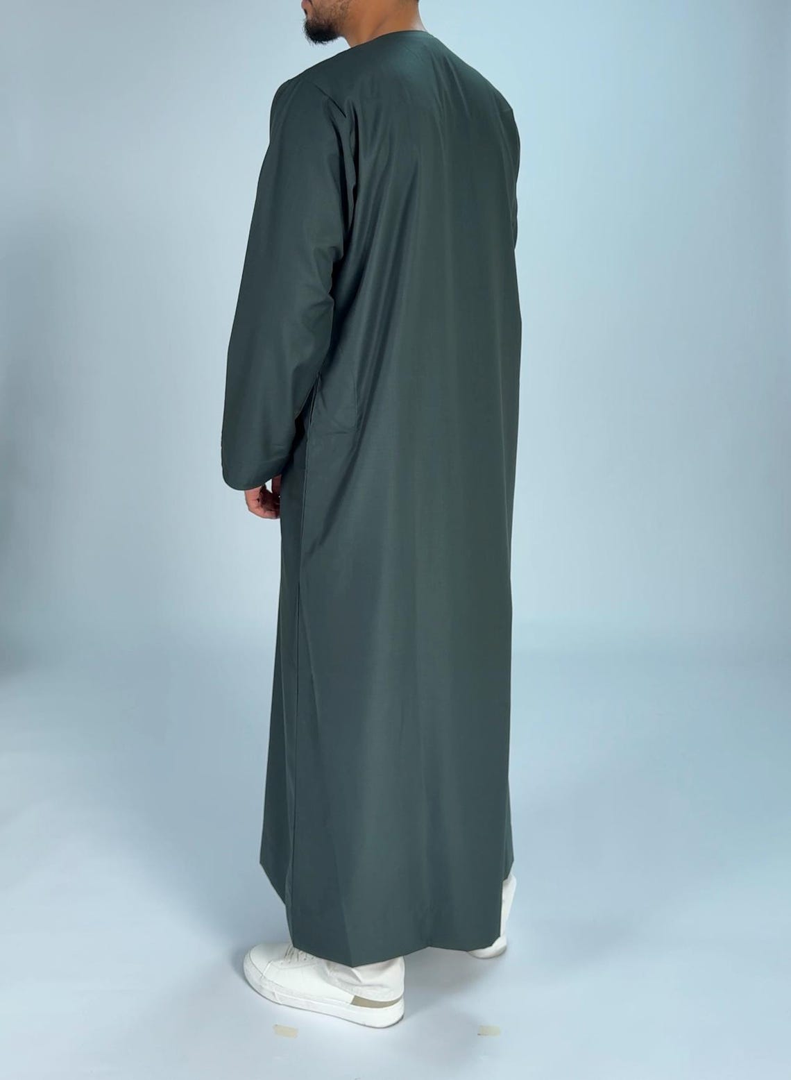 Premium Emirati Thobe for Men in Emerald Green – Elegant Mens Modest ...