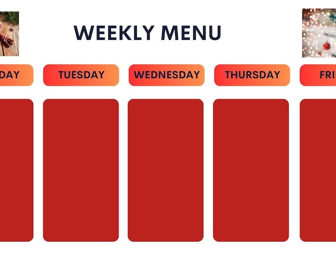 4 Week Menu Plan - Etsy Canada