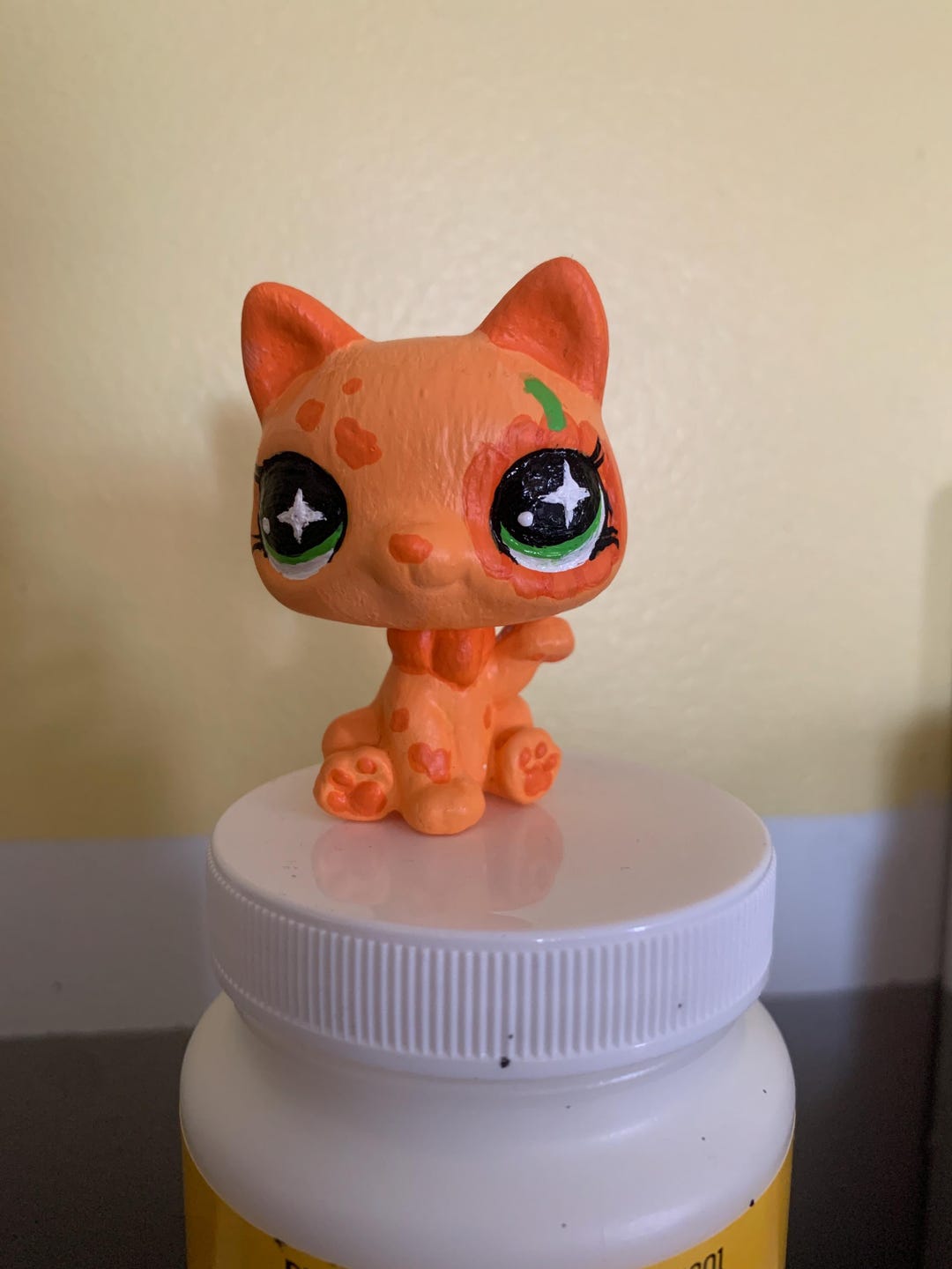 Hand- Painted OOKA Pumpkin Cat LPS Custom Littlest Pet Shop - Etsy