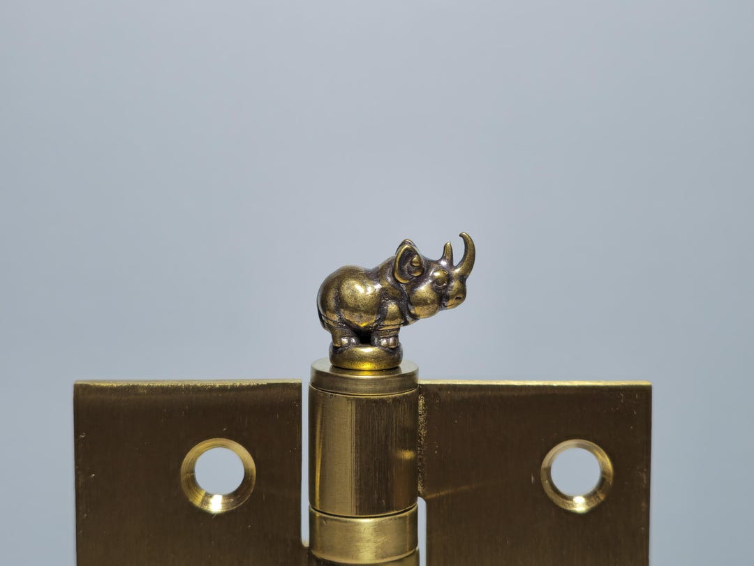 Rhino Hinge Head Topper, Brass Hinge Pin Finial, Door Hinge Decoration ...