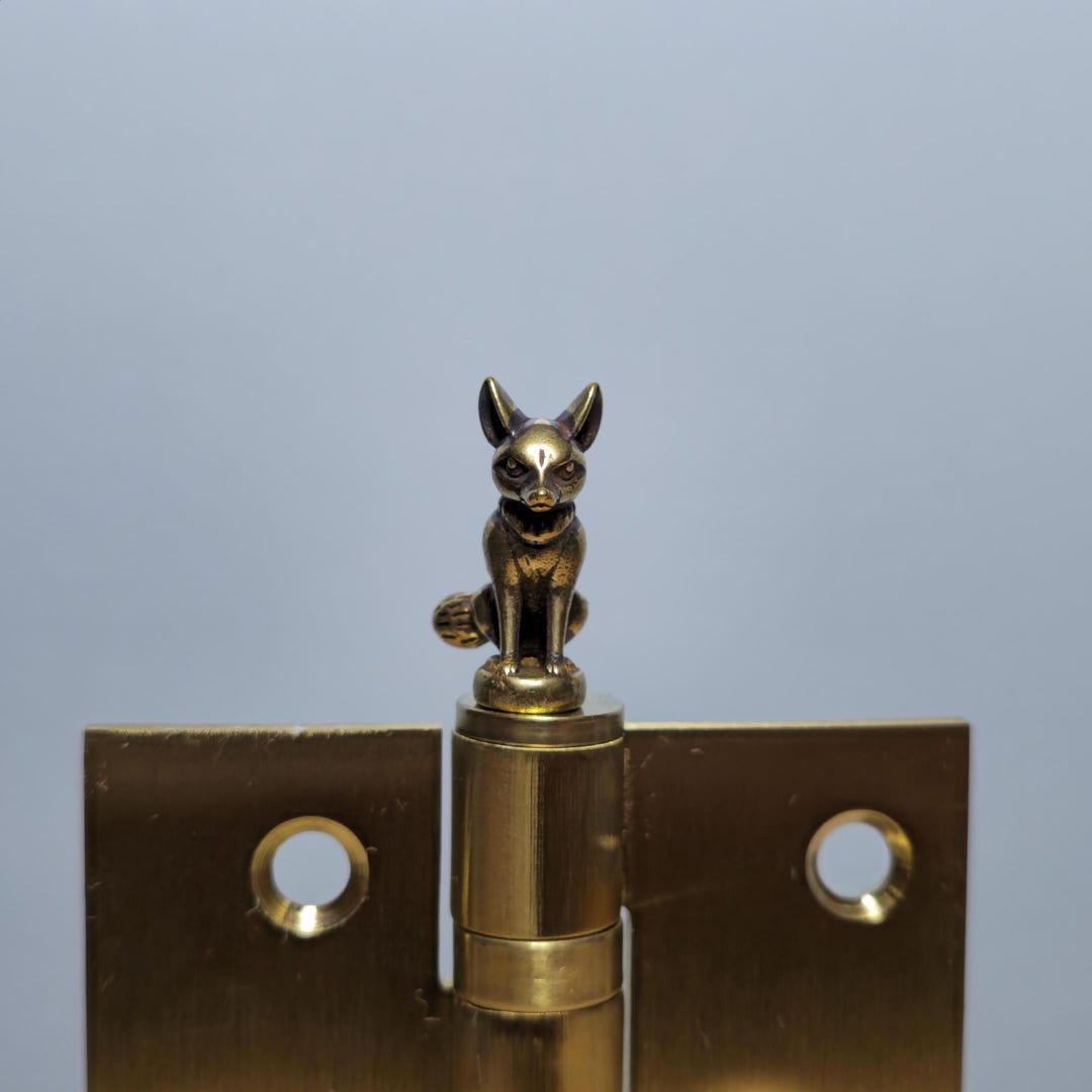 Brass Fox Hinge Head Topper Magnetic Woodland Decor, Fox Lover Gift - Etsy