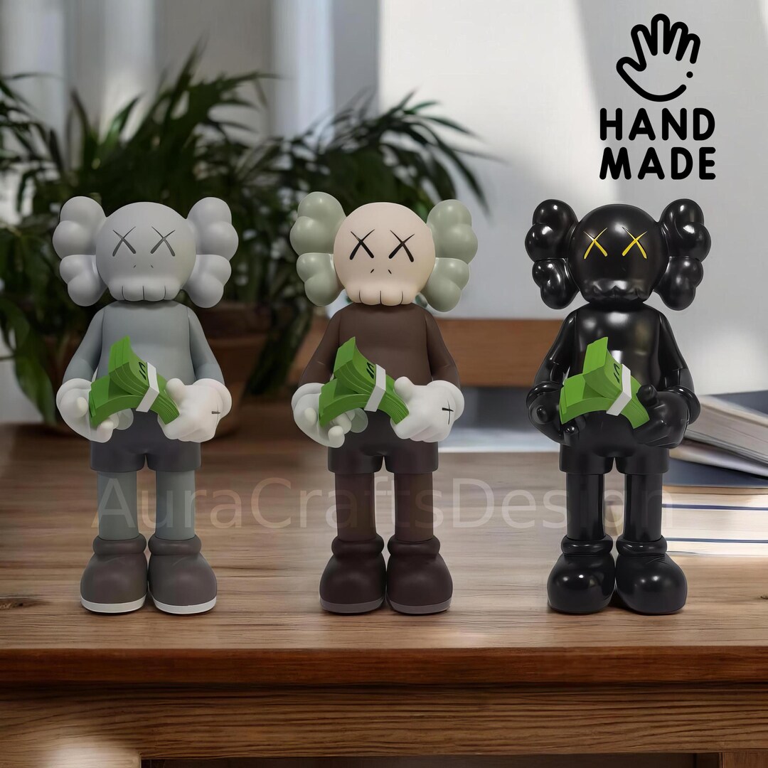Inspired by KAWS Money Counting Statue Hypebeast Modern Art Decor ...