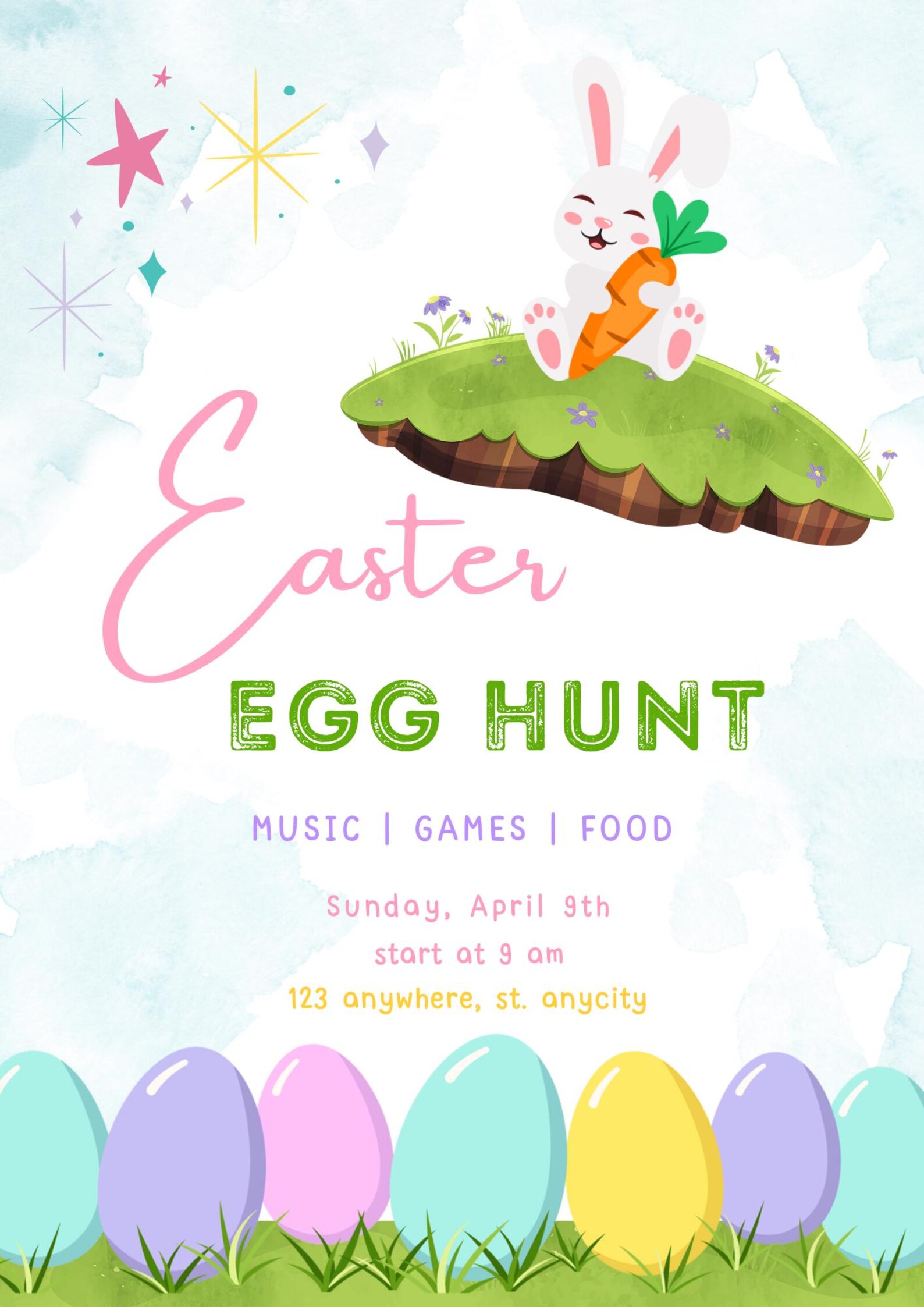 Easter Egg Invitation - Etsy