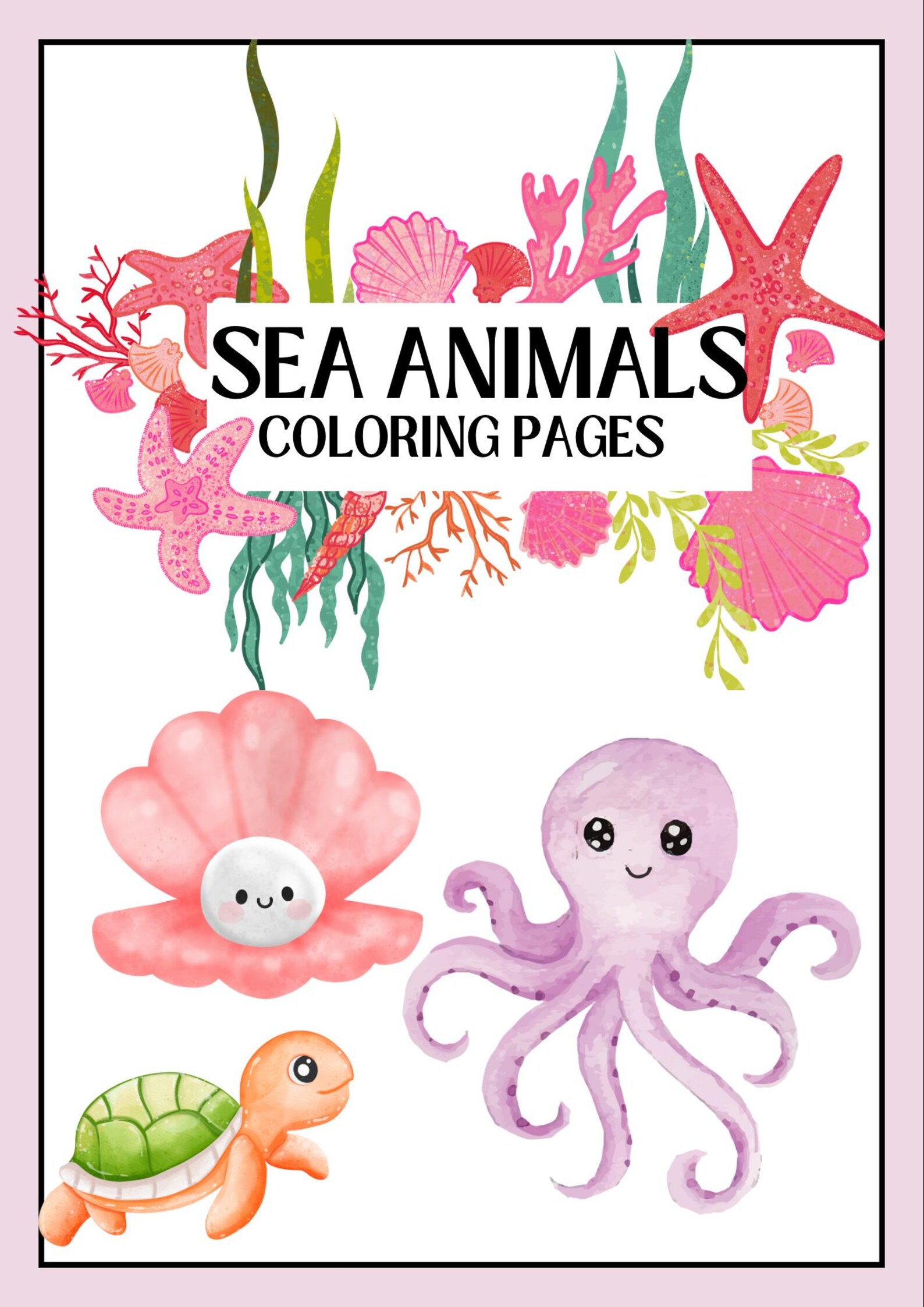 13 Pages Printable Under the Sea/sea Animals Colouring Pages for Kids ...