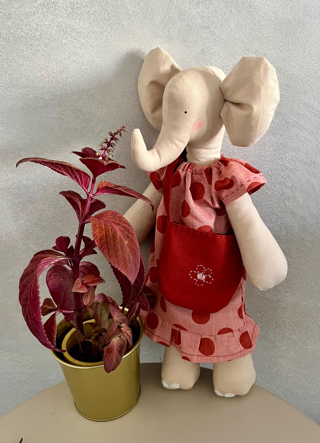 Shila the Elephant is a Tilda Doll. a Cuddly Toy That Made of High ...