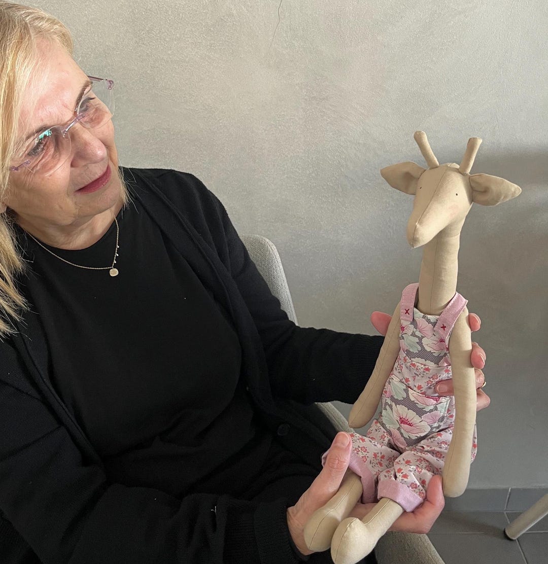 Gary the Giraffe is Tilda Doll. Made of Cotton Fabrics. Rag Doll. He is ...