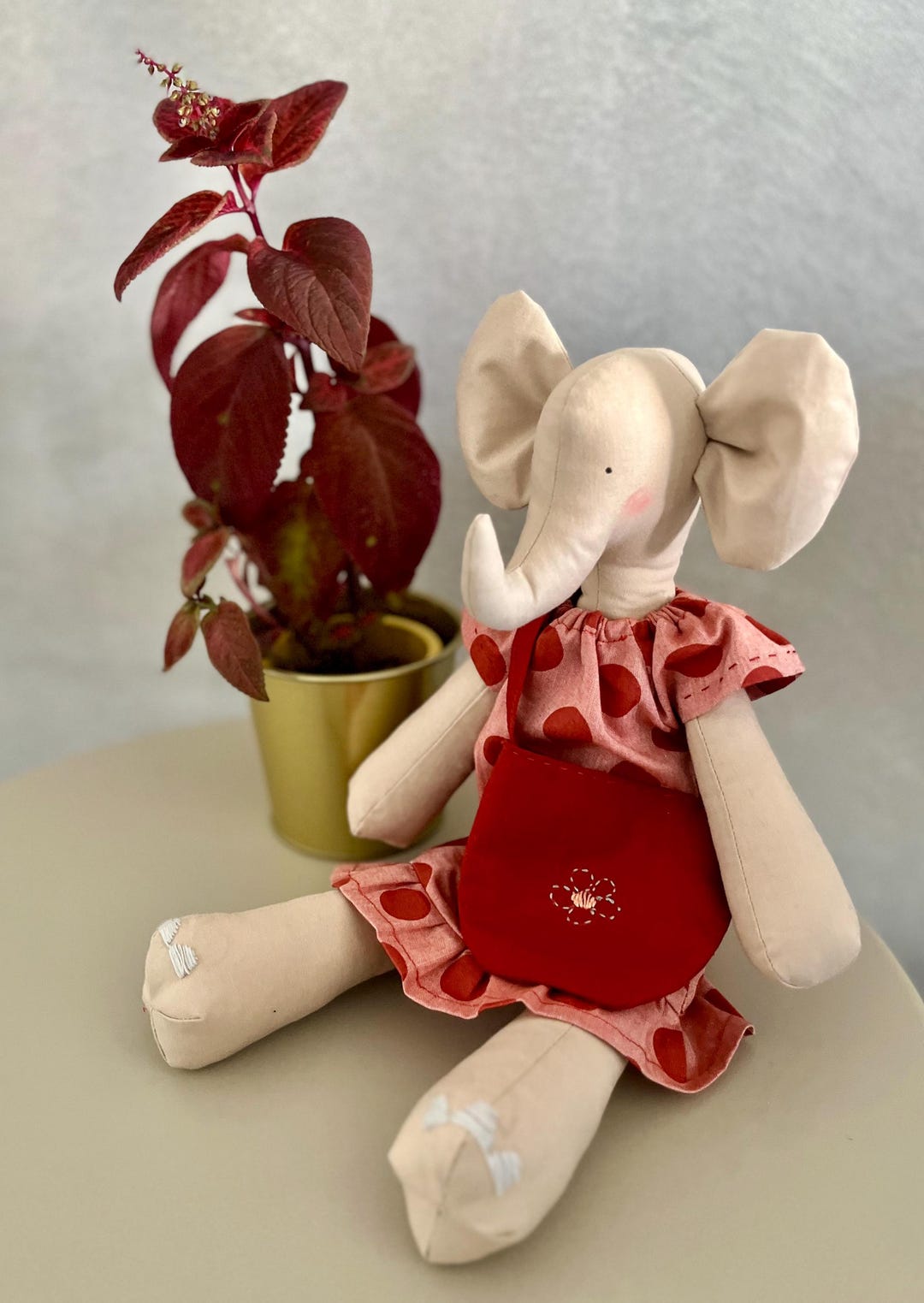 Shila the Elephant is a Tilda Doll. a Hug Toy That Made of High Quality ...