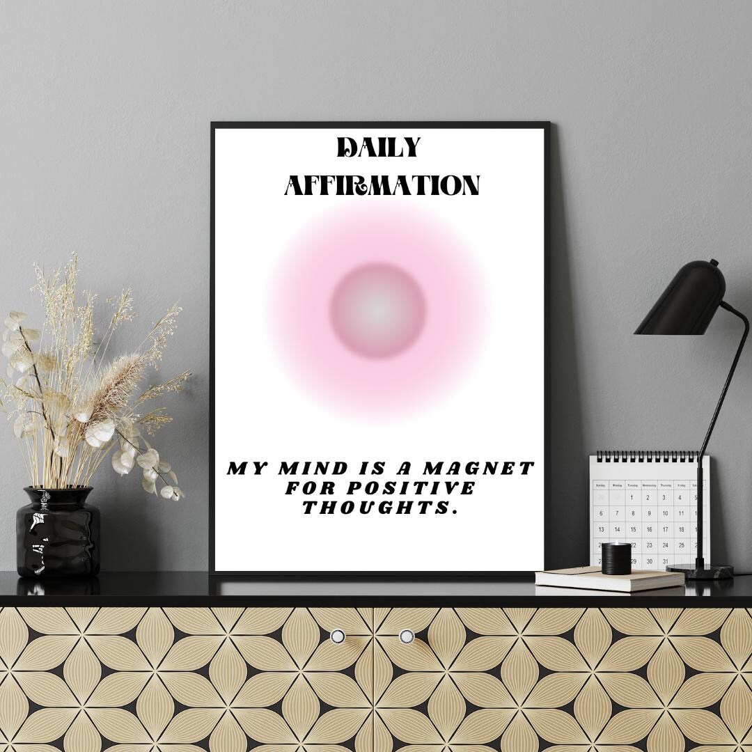 Minimalist Positive Affirmation Mindset Wall Art-law of Attraction ...