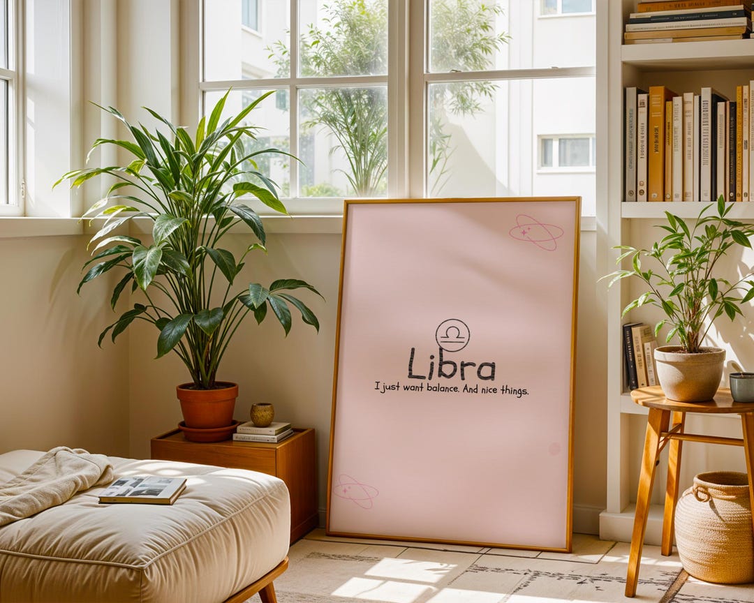 Libra Zodiac Wall Art Printable | Minimal Astrology Quote Print ...