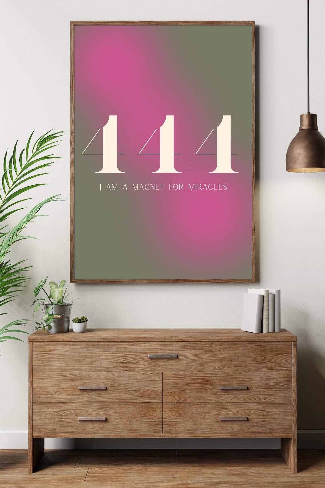 Angel Number 444 Print: Spiritual Affirmation Poster (digital Download ...