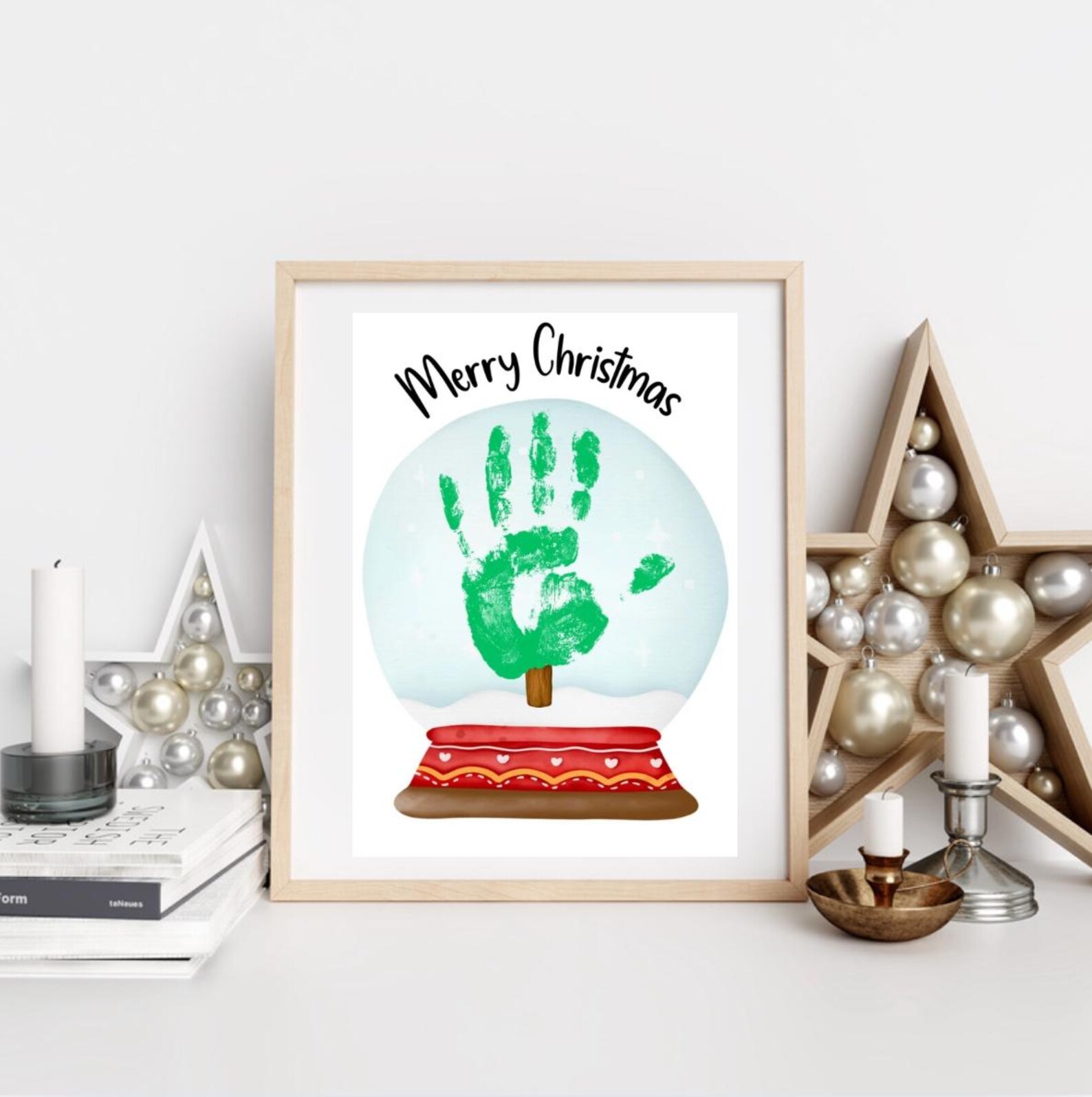 Christmas Handprint Craft, Christmas Handprint Art, Christmas Footprint ...