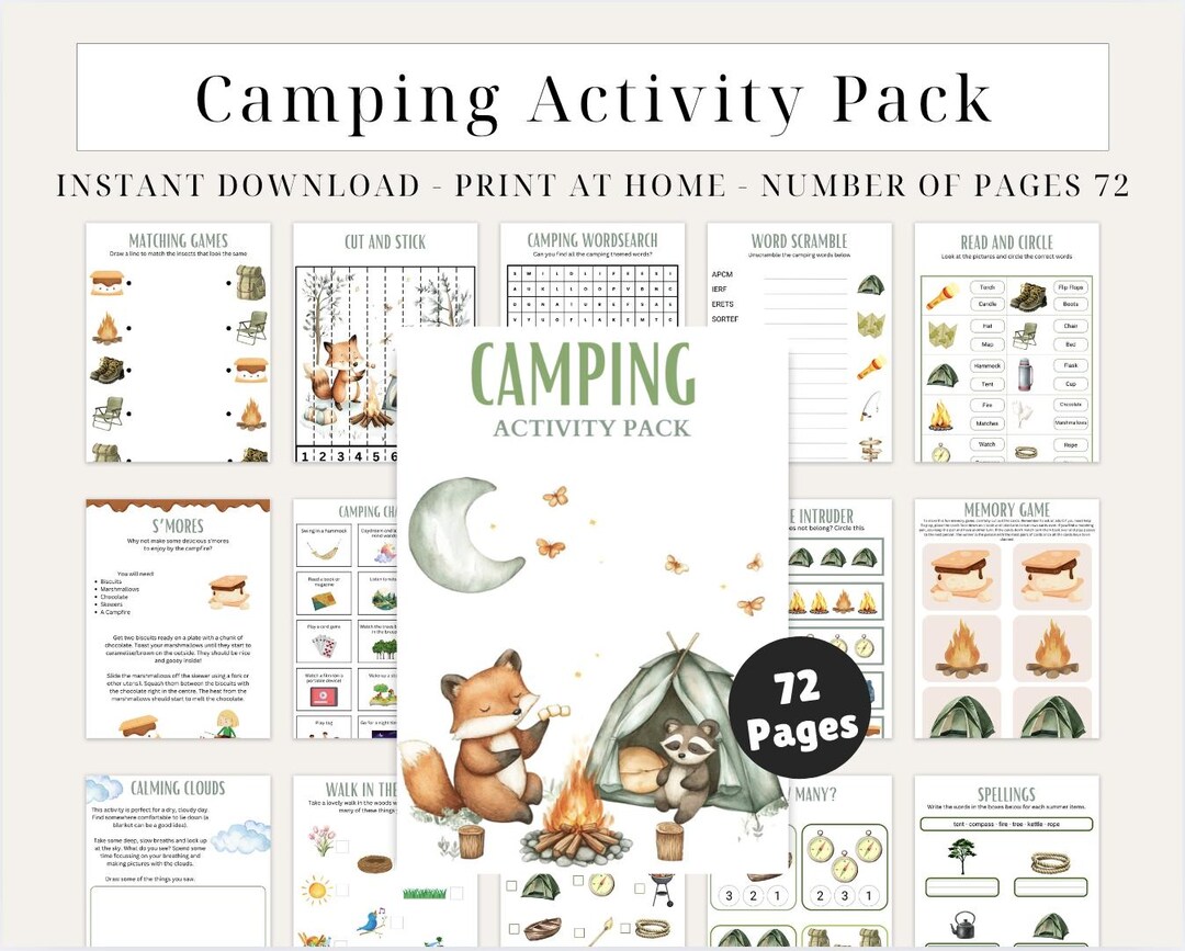 Camping Activities | Camping Printable's | Camping Games | Camp ...