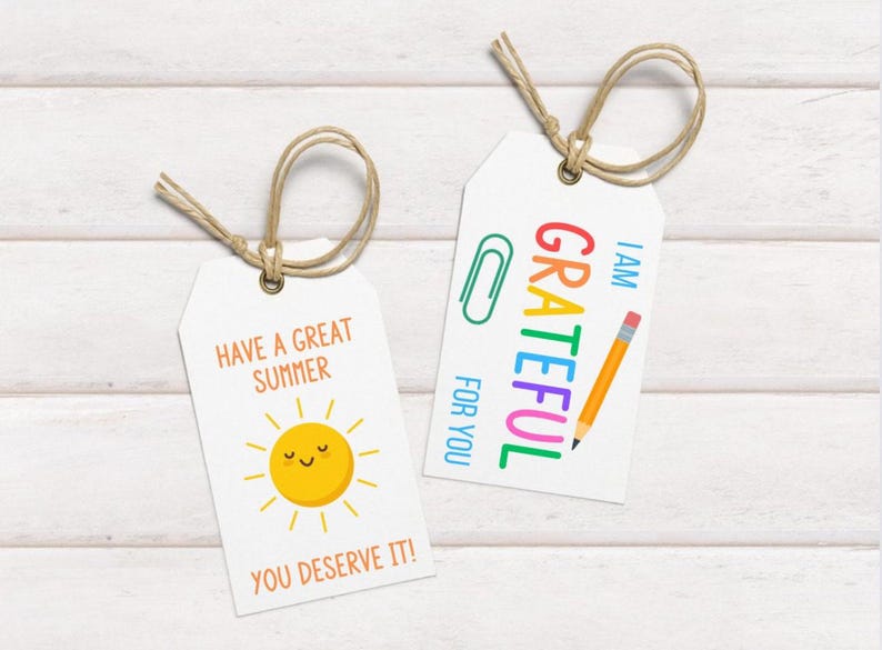 Teacher Gift Tags, Teacher Appreciation, Printable Teacher Gift Tags ...