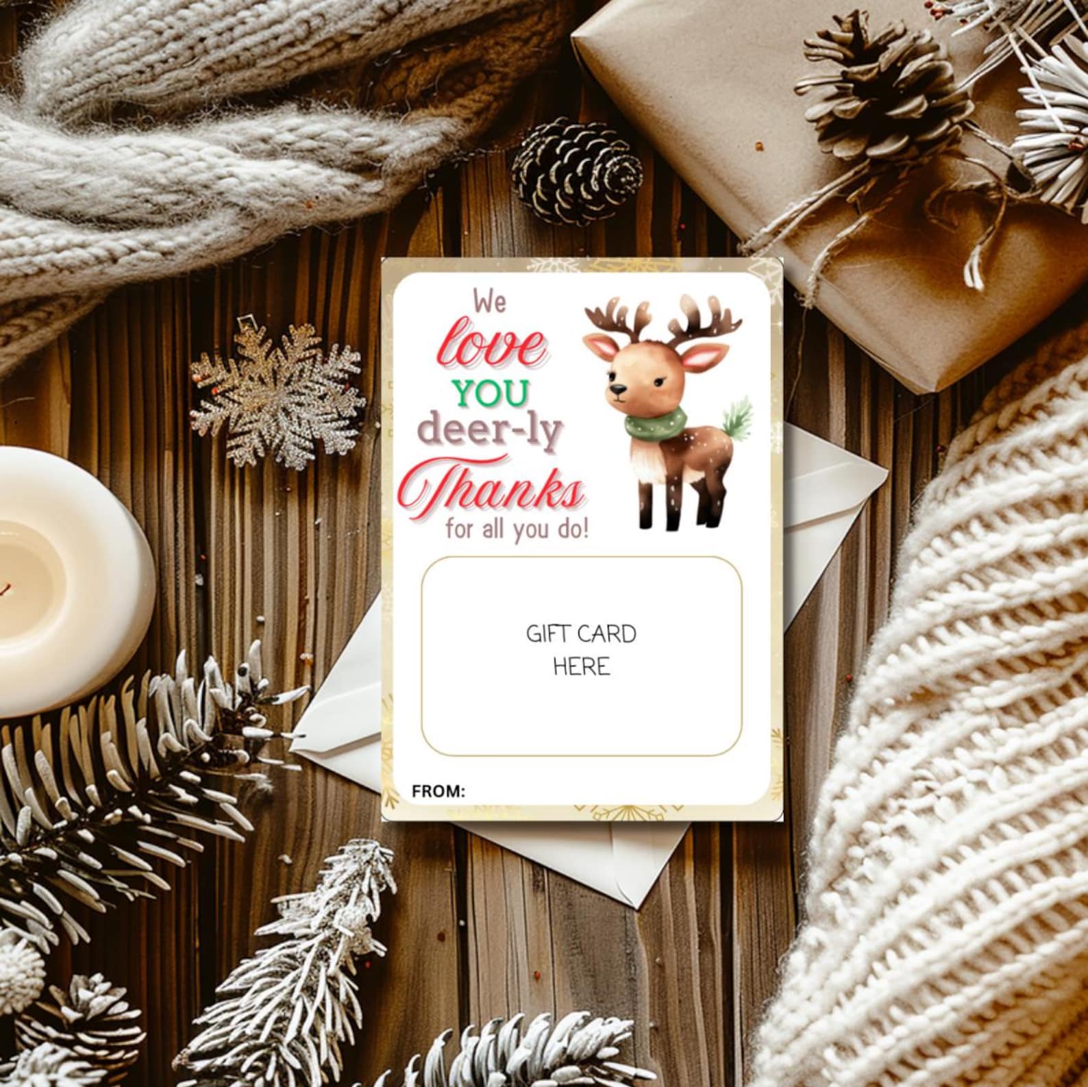 Printable Teacher Christmas Gift Card Holders, Christmas Teacher Gift ...