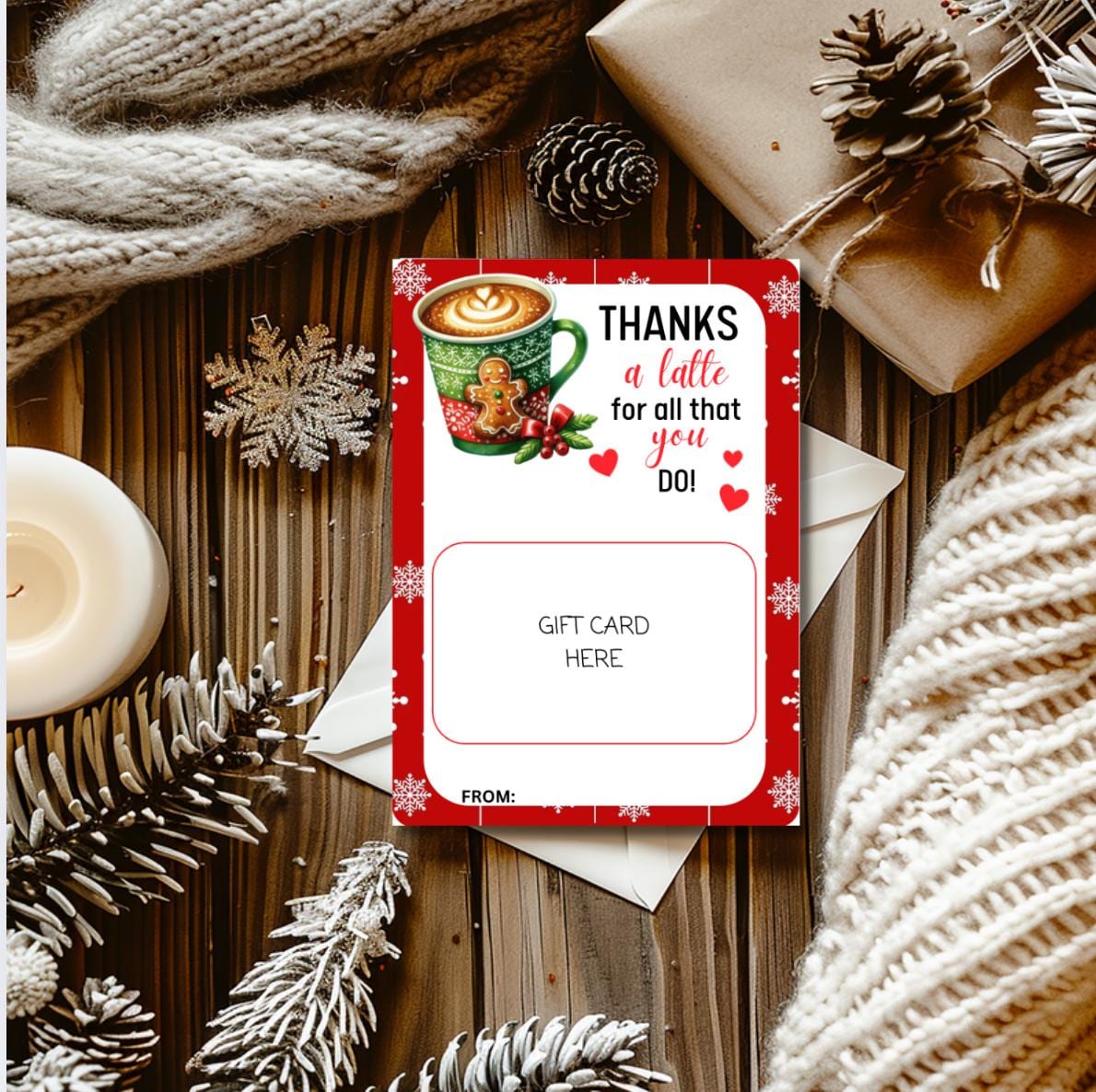 Printable Teacher Christmas Gift Card Holders, Christmas Teacher Gift ...