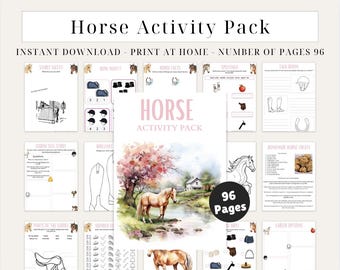 Horse Activity Book for Kids – Printable Horse Camp Workbook | Fun ...