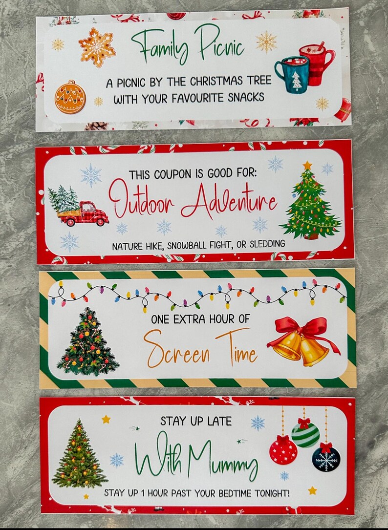 Christmas Gift Coupons | Christmas Coupon Book | Christmas Coupon ...