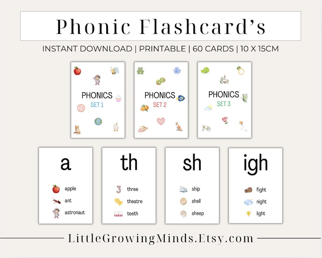 Phonics Flashcards | Phonics Printable Cards | Printable Flashcards ...