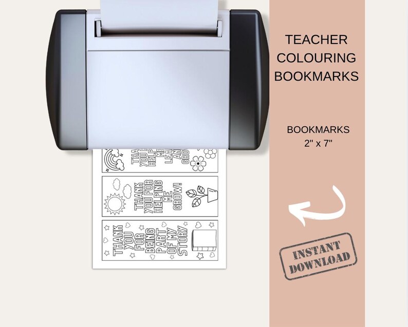 Teacher Appreciation Color Your Own Bookmark Printable | DIY Teacher ...