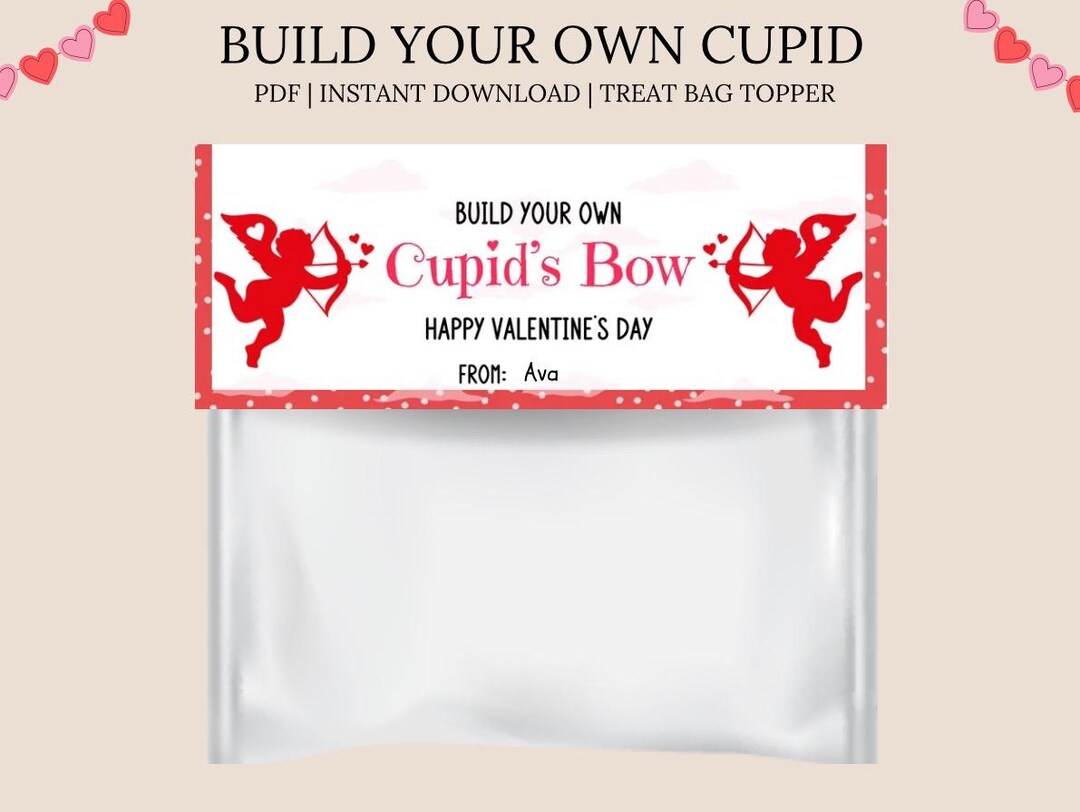 Valentines Day Treat Bag Topper, Valentines Day Activity Craft ...