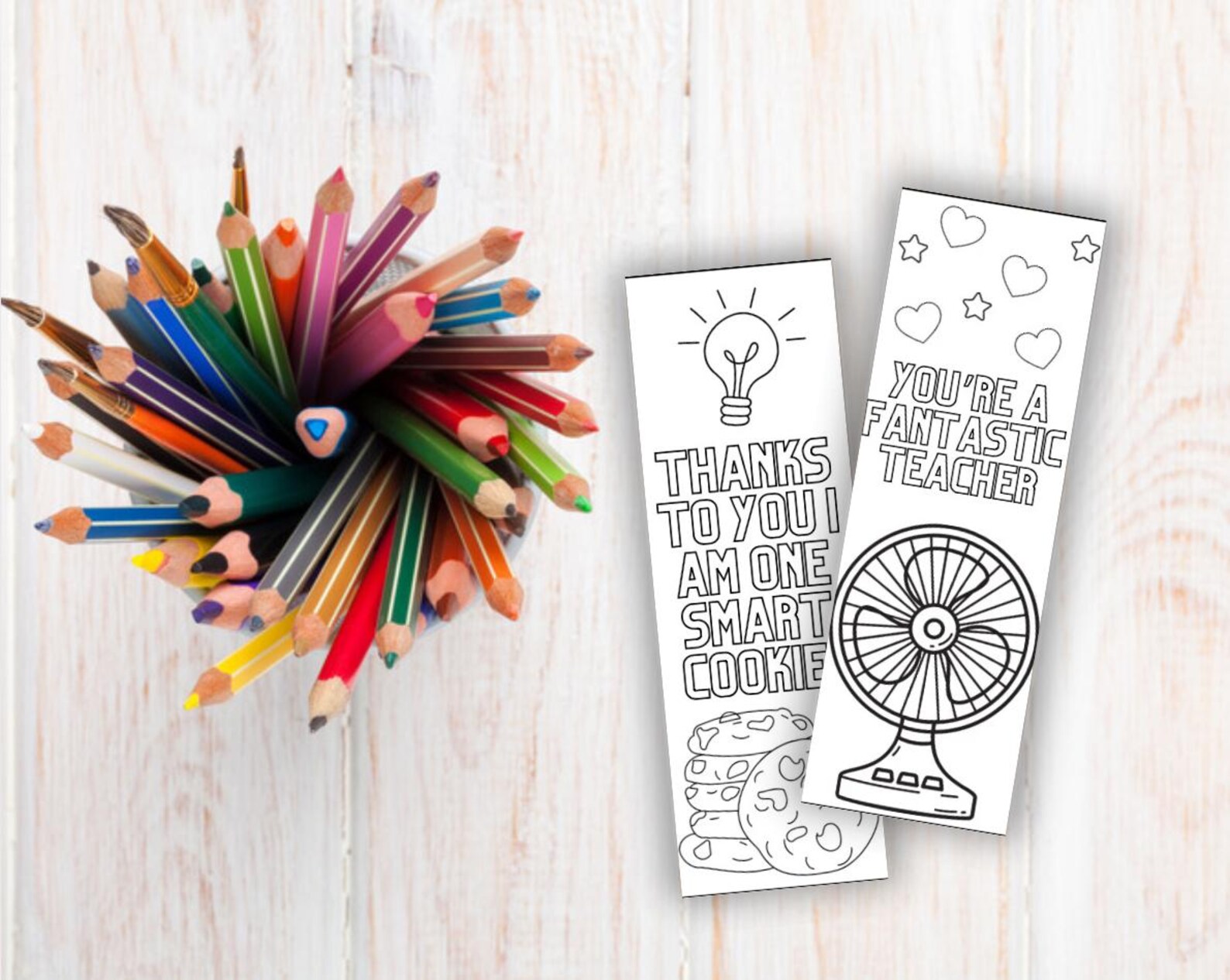 Teacher Appreciation Color Your Own Bookmark Printable | DIY Teacher ...