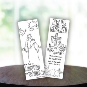Easter Bible Colouring Bookmark | Sunday School Colouring Activity ...
