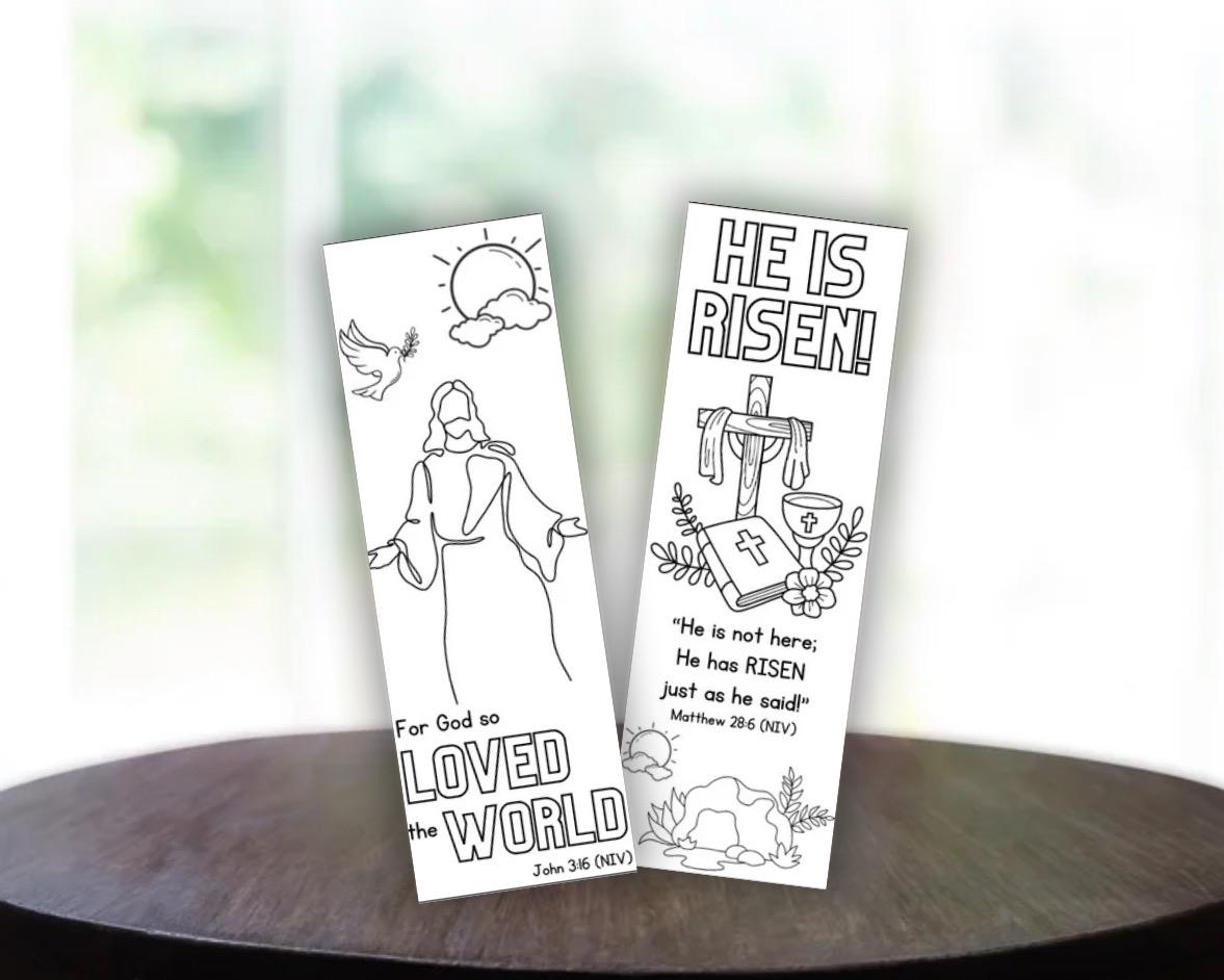 Easter Bible Colouring Bookmark | Sunday School Colouring Activity ...