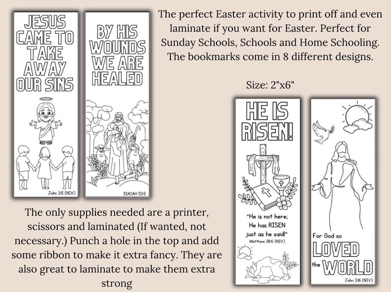 Easter Bible Colouring Bookmark | Sunday School Colouring Activity ...