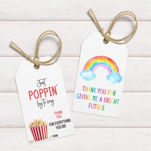 Teacher Gift Tags, Teacher Appreciation, Printable Teacher Gift Tags ...