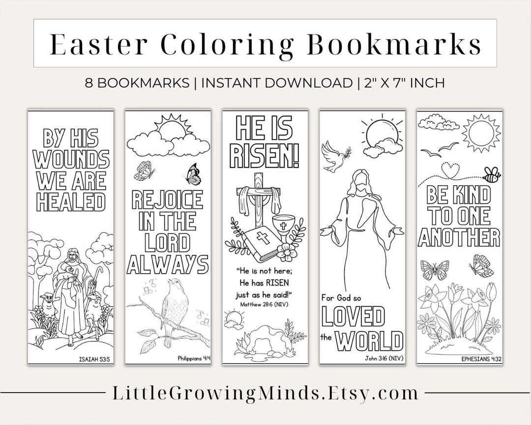 Easter Bible Colouring Bookmark | Sunday School Colouring Activity ...