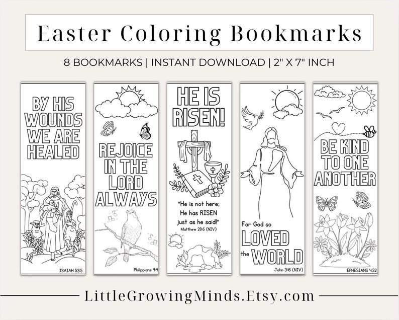 Easter Bible Colouring Bookmark | Sunday School Colouring Activity ...