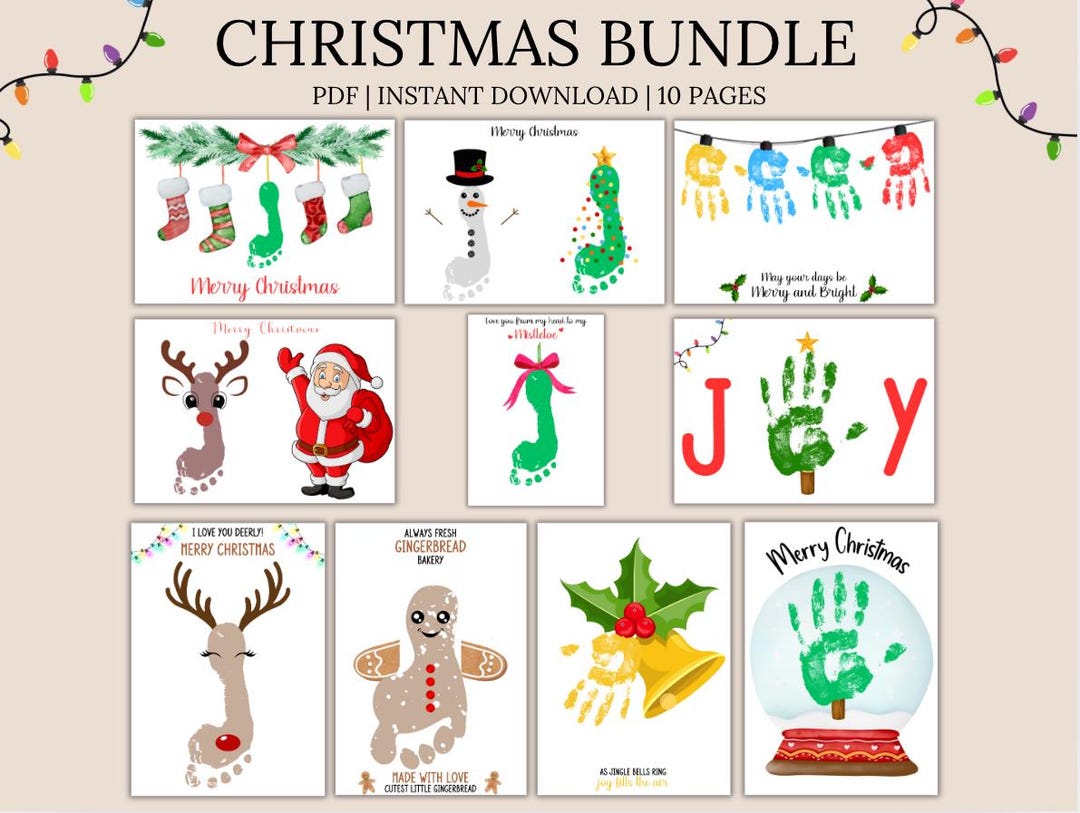 Christmas Handprint Craft, Christmas Handprint Art, Christmas Footprint ...