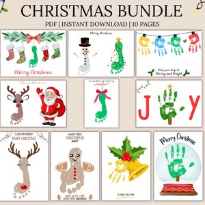 Christmas Handprint Craft, Christmas Handprint Art, Christmas Footprint ...