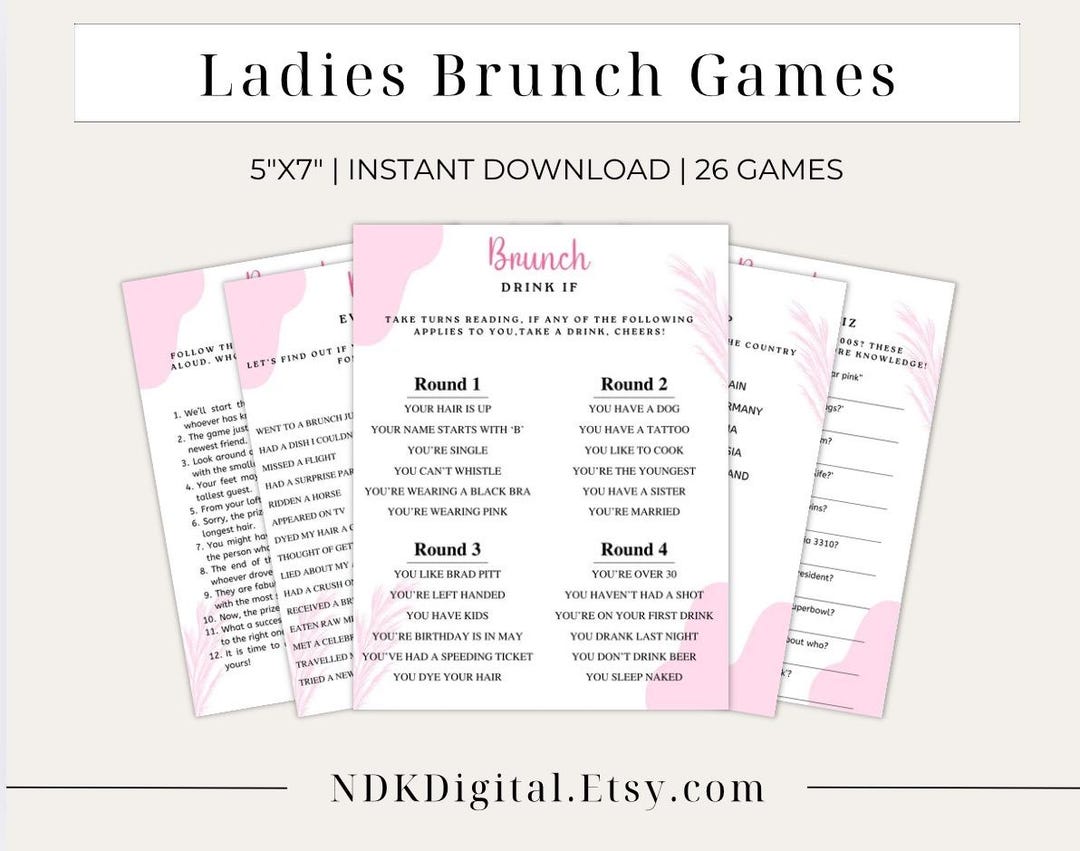 26 Brunch Party Games, Adults Brunch Games, Icebreaker Table Games ...