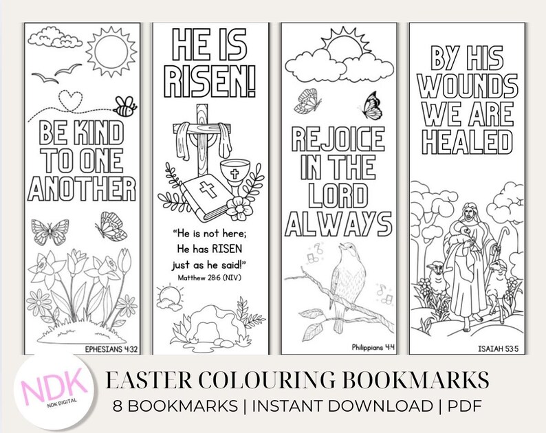 Easter Bible Colouring Bookmark | Sunday School Colouring Activity ...