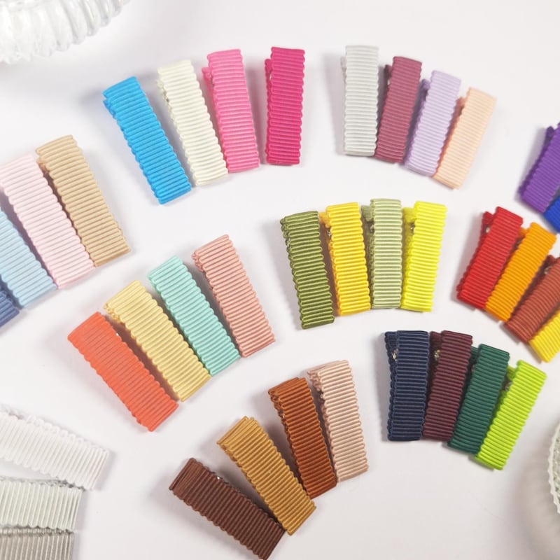 Baby Ribbon Hair Slides - Etsy UK