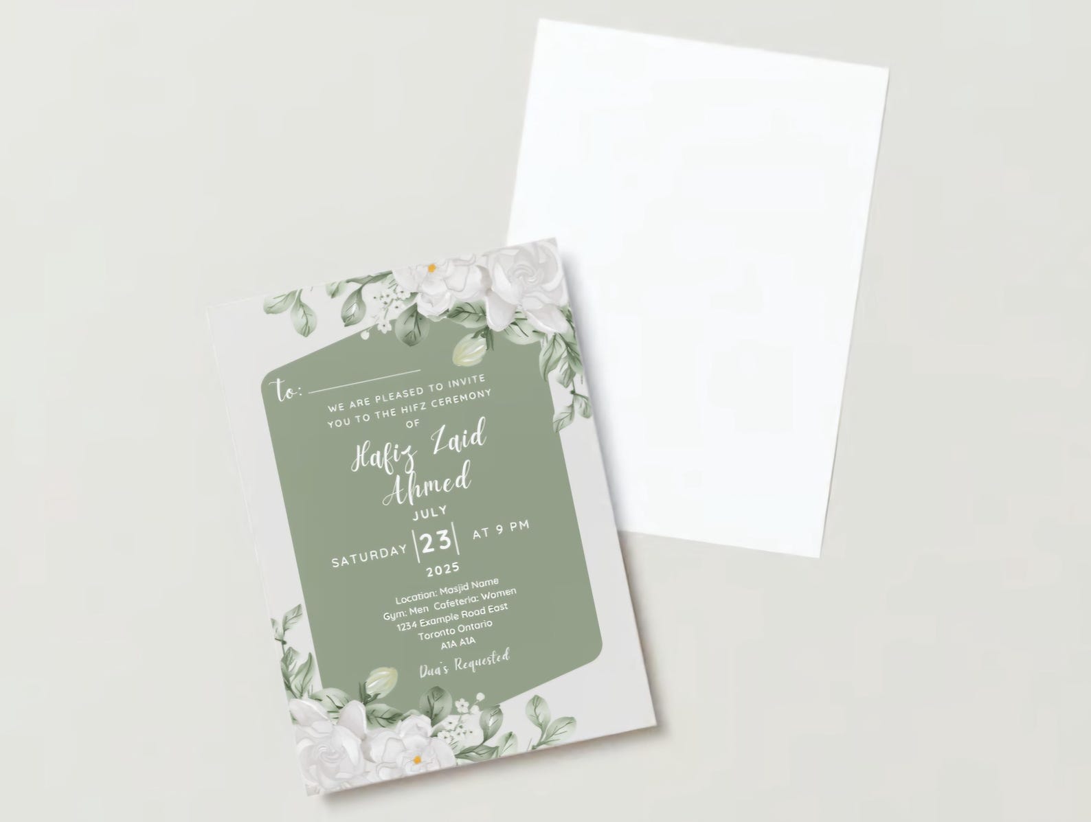 Islamic Hifz Ceremony Invitation Template - Digital - Etsy