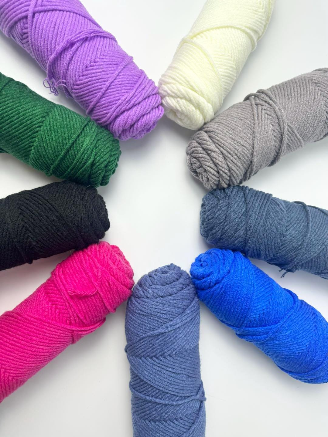 Soft Milk Cotton Yarn 100g, Amigurumi, Punch Needling & Crafts - Thick ...