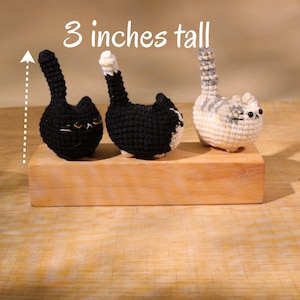 Crochet Mini Cat Keychain,crochet Cat Stuffed Animal, Cute Gift for Cat ...