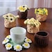 Crochet Sunflower Coaster, Handmade Round Flower Cup Holder, Car ...
