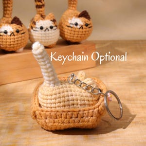 Crochet Mini Cat Keychain,crochet Cat Stuffed Animal, Cute Gift for Cat ...