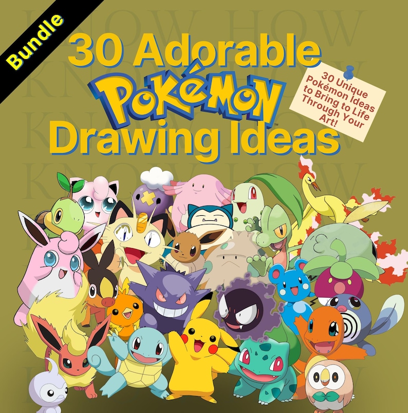 How to Draw Pokemon in 3 Easy Steps Tutorial for Kids | Printable ...