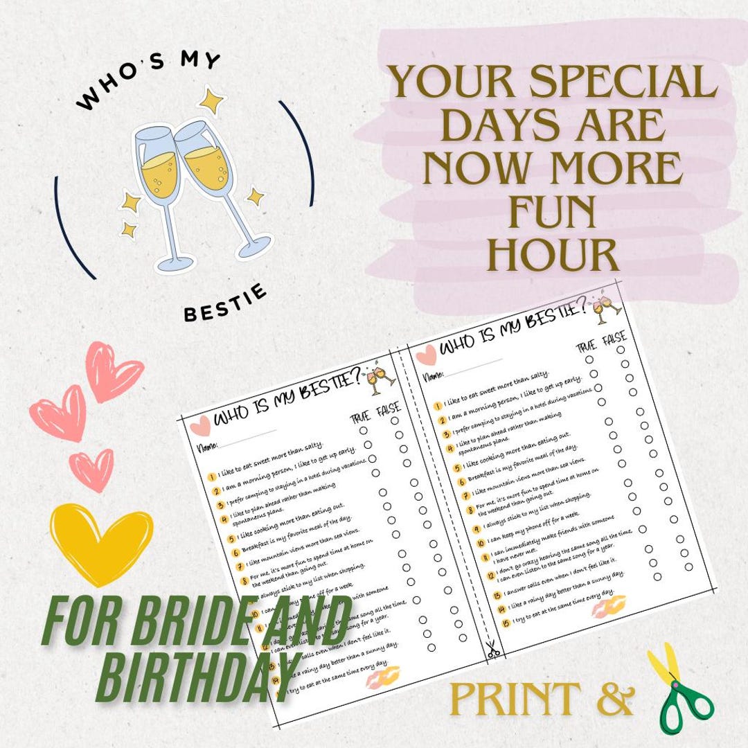 How Well Do You Know Your Bestie? | Fun Friendship Game | Printable ...