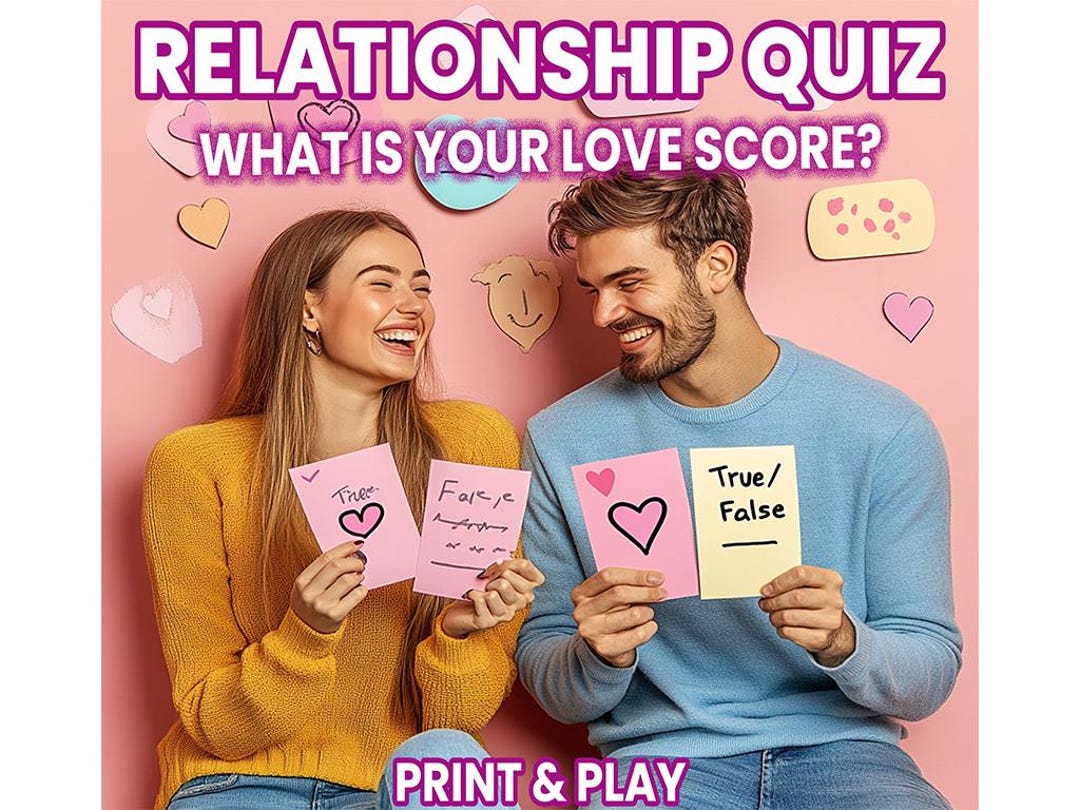 Relationship Quiz Printable - Fun Couple Game for Date Night ...