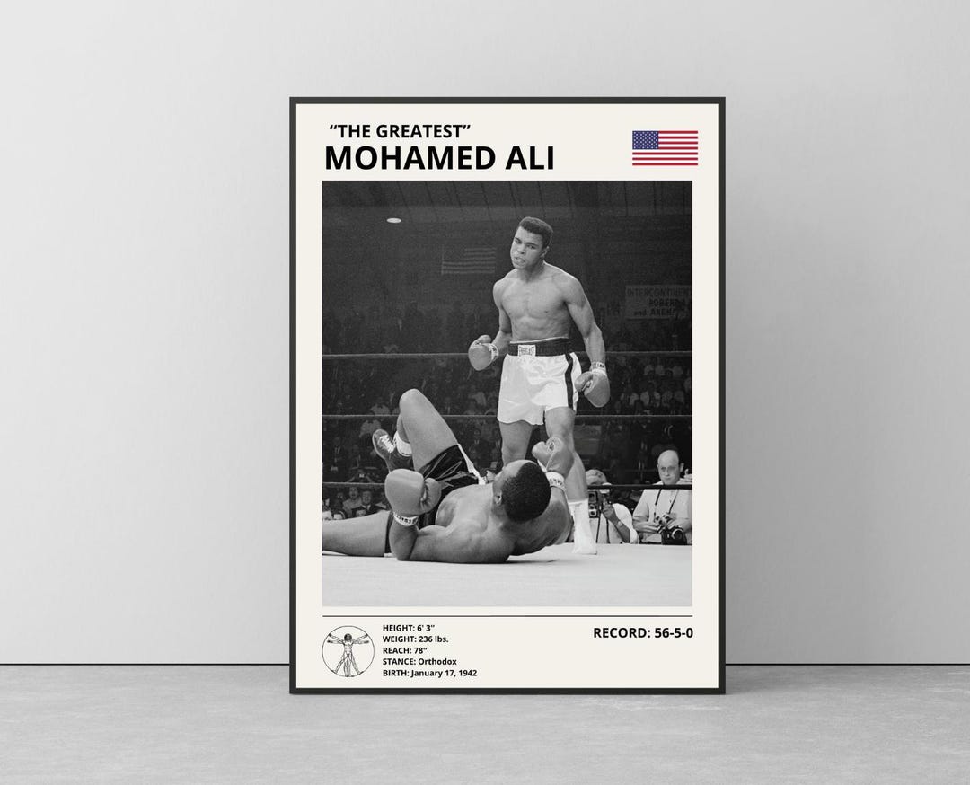 Muhammad Ali Poster, Boxing Poster, Sports Poster, Boxing Wall Art ...