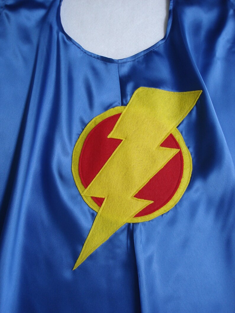 Children's Custom Superhero Lightning Bolt Cape Including - Etsy
