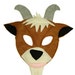 Children's GOAT Farm Animal Felt Mask - Etsy