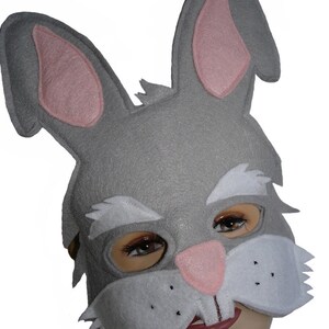 Children's Brown RABBIT Felt Mask - Etsy