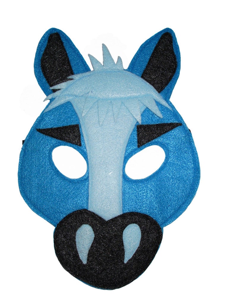 Children's BLUE HORSE Farm Barnyard Animal Felt Mask - Etsy